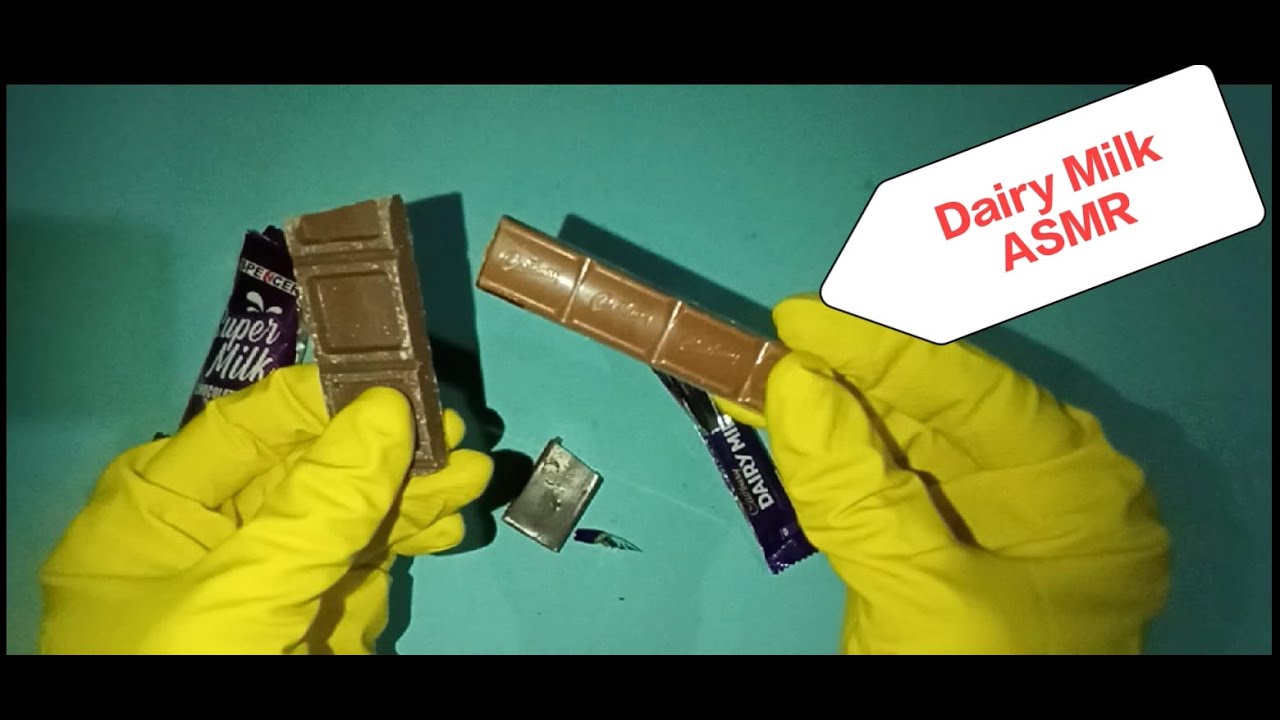 ASMR video of Dairy Milk and Super Milk chocolate - YouTube