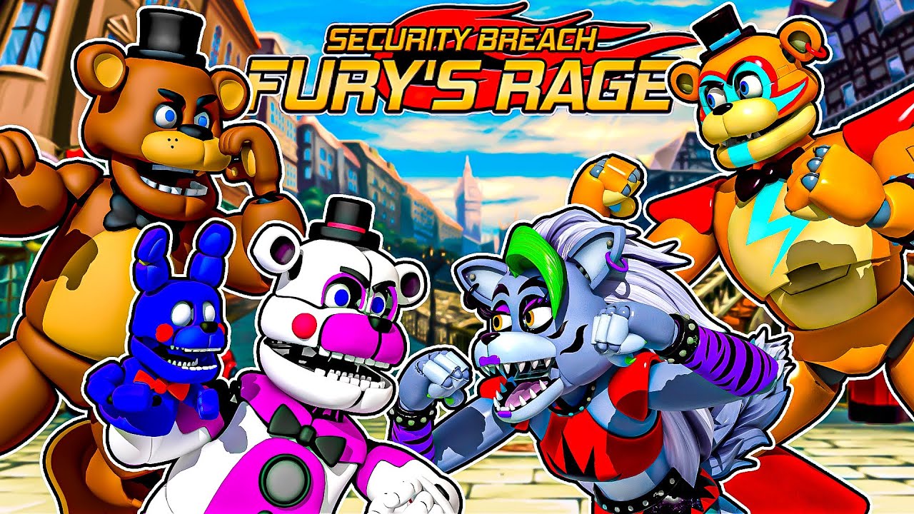 Security Breach FURY’s RAGE vs GLAMROCKS Freddy and Funtime Freddy ...