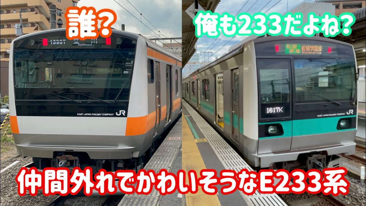 他と顔が違って仲間外れなE233系に乗ってきた - YouTube