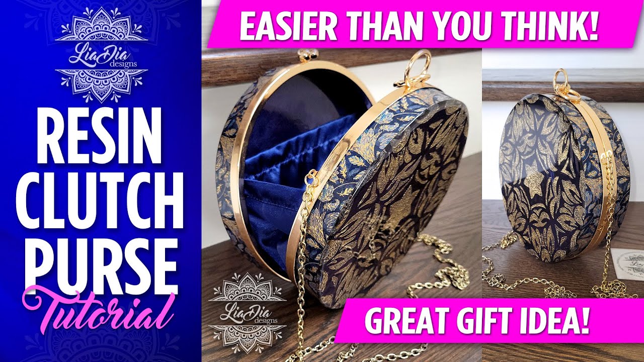 Surprisingly EASY! Gorgeous DIY Resin Clutch Purse using Simple ...