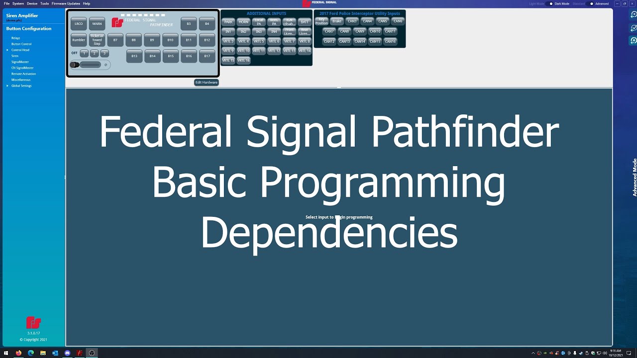 Basic Federal Signal Pathfinder Programming - Dependencies - Ep 9 - YouTube