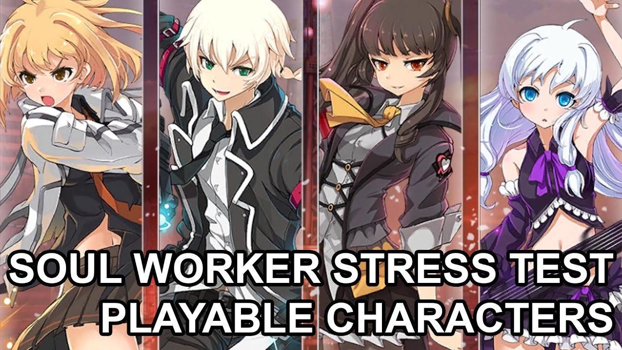 Soul Worker Online Stress Test Playable Characters - YouTube