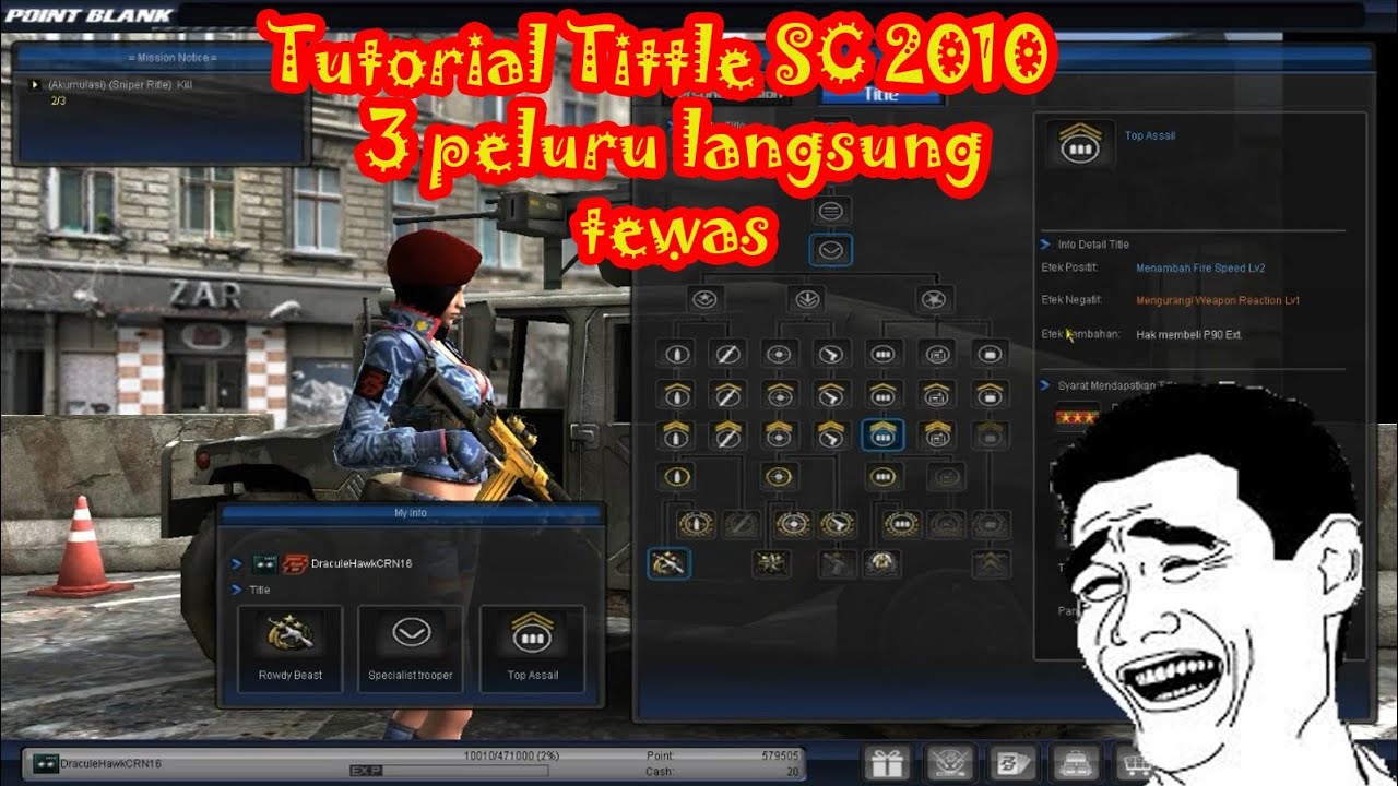 Tutorial tittle sc 2010 paling sakit + gameplay 3peluru dijamin tewas ...