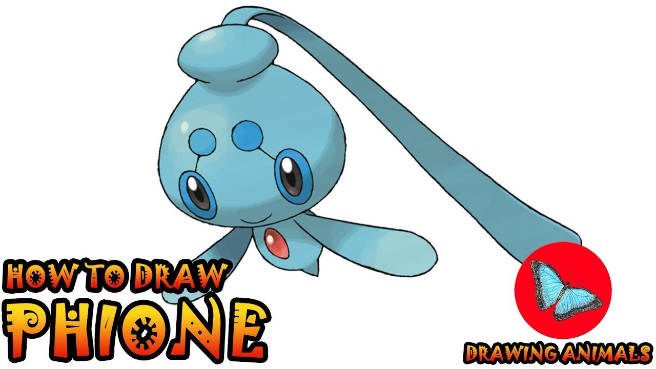 How To Draw Phione Pokemon | Drawing Animals - YouTube