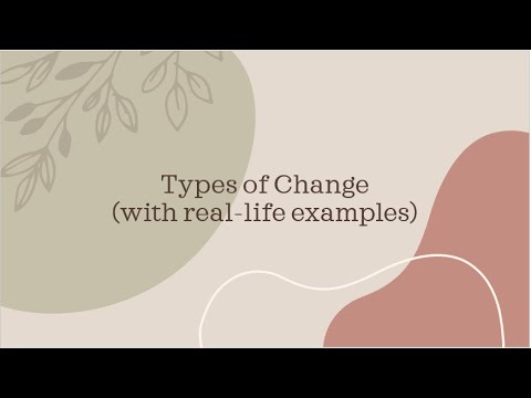 The Four Types of Change - YouTube
