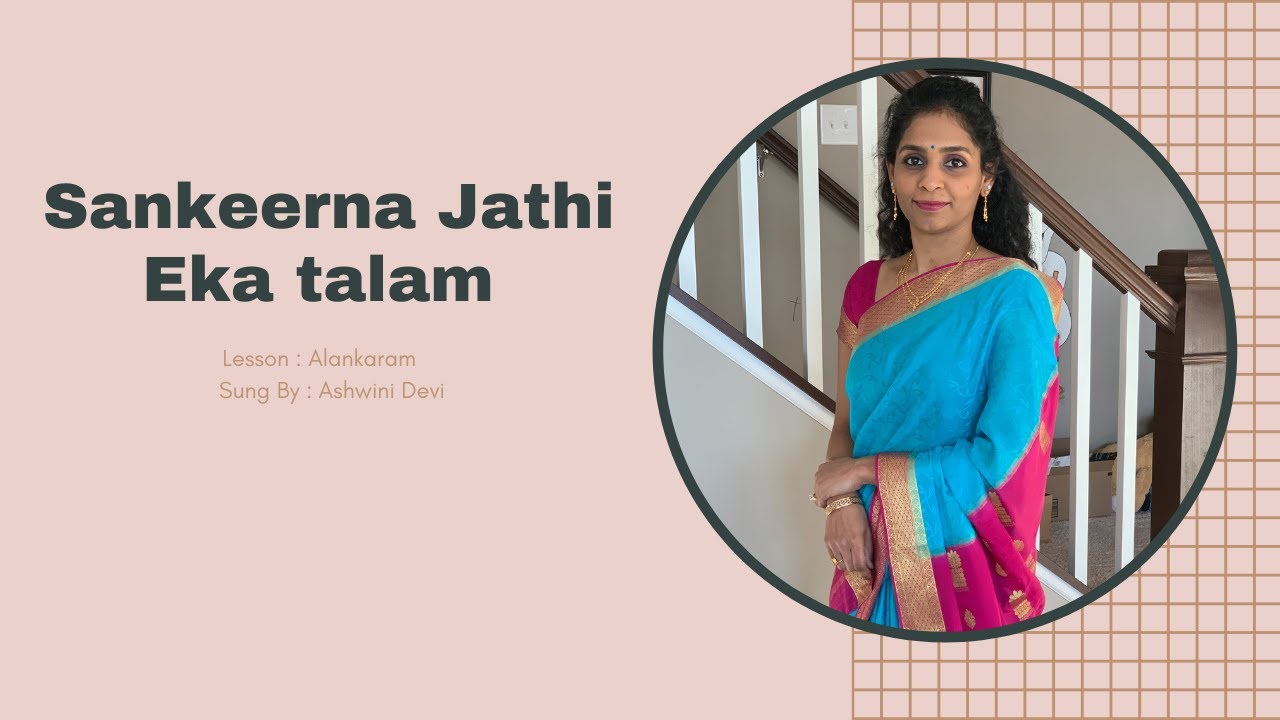 Sankeerna Jathi Eka talam | Alankaram | Eka talam | All speeds | Sing ...
