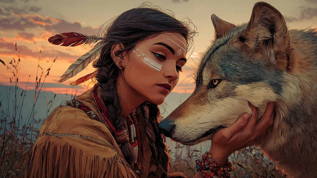 Wolf Soul Awakening 🐺 Native American Flute | Shamanic Energy Flow ...