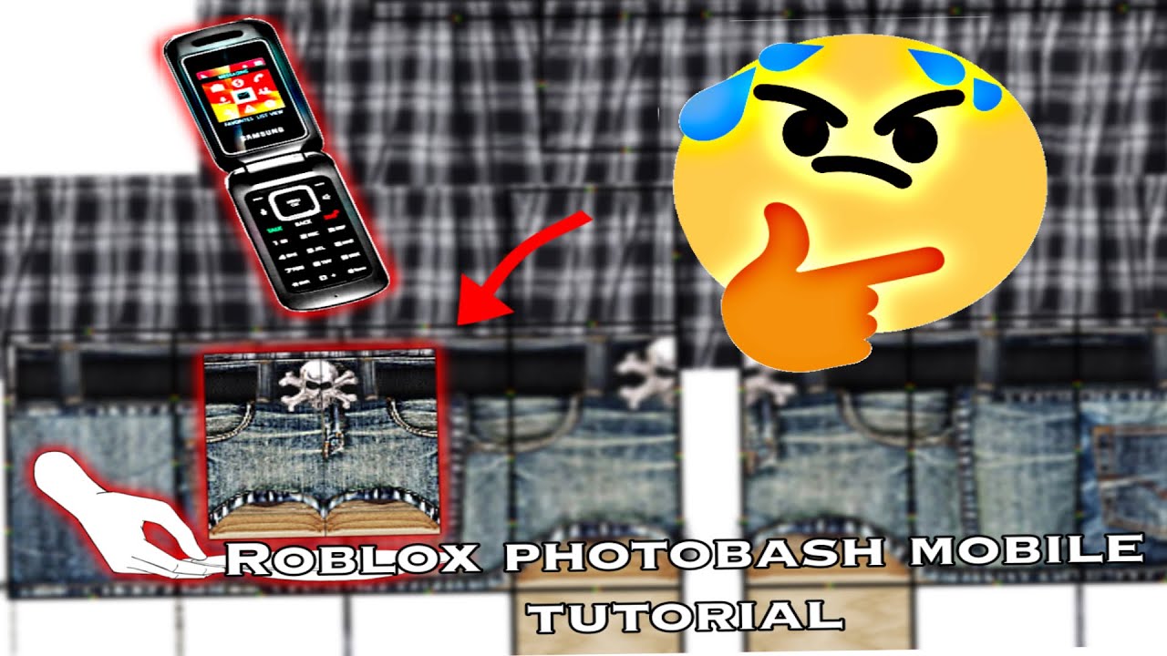 ROBLOX PHOTOBASH PANTS MOBILE TUTORIAL - YouTube