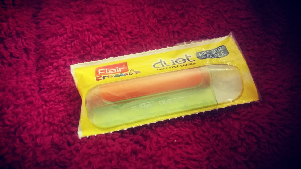 Flair Duet Dust free Eraser + scale/rs 10/stationary point/please like ...