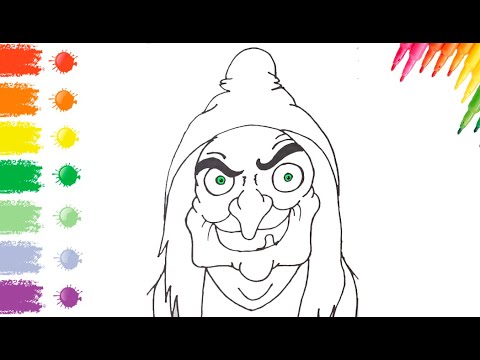How to draw a witch | Easy drawing - YouTube