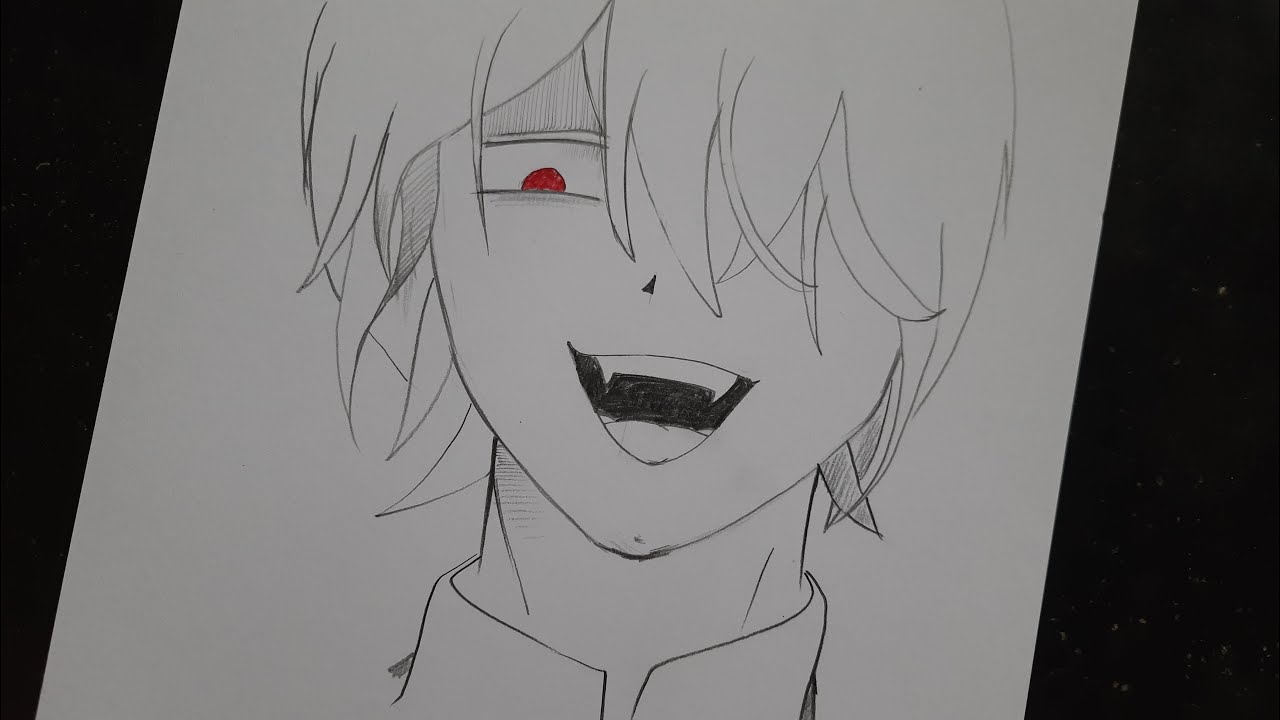 Drawing crazy boy anime drawing | easy step by step - YouTube