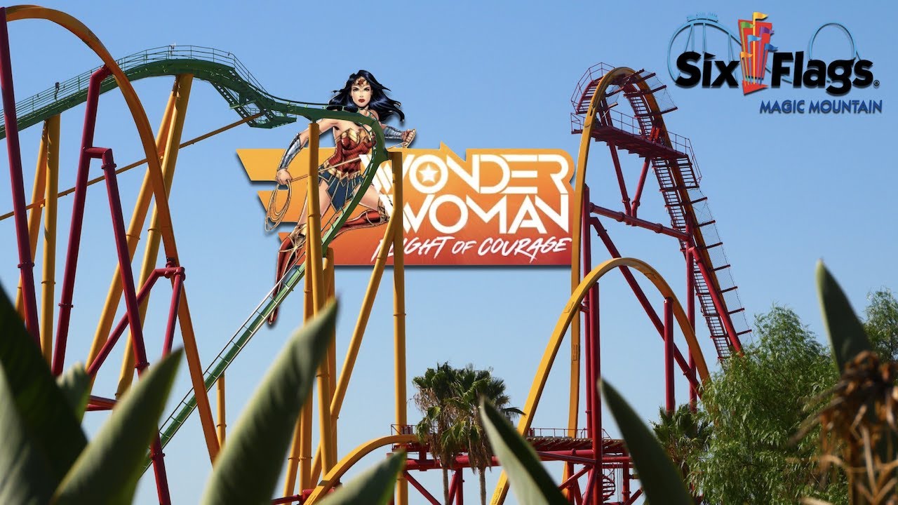 Wonder Woman: Flight of Courage | Six Flags Magic Mountain - YouTube