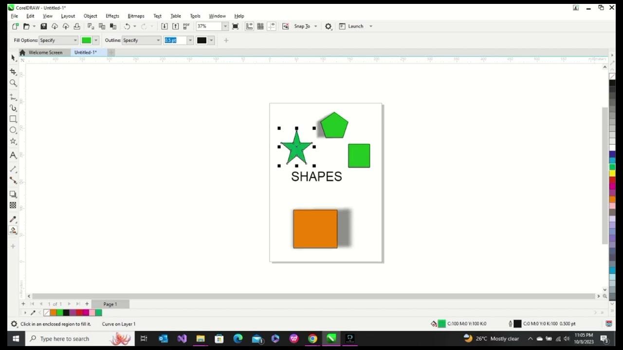 TUTORIAL ON HOW TO USE COREL DRAW ( CS ELEC 1 ) - YouTube