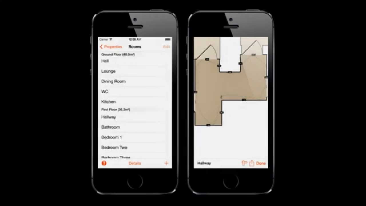An That App Creates A Floor Plan With Your iPhone On The Wall - YouTube