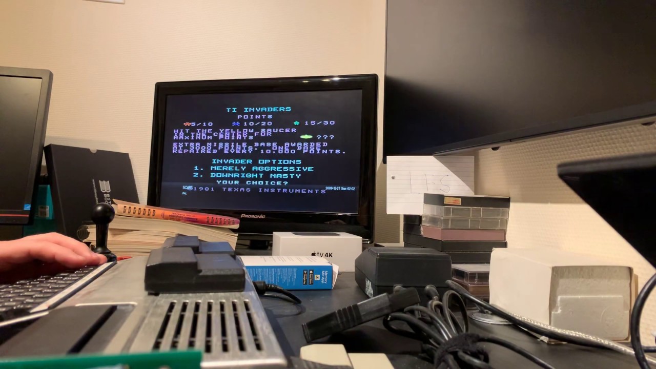TI-99/4A - TI Invaders 18.328 - YouTube