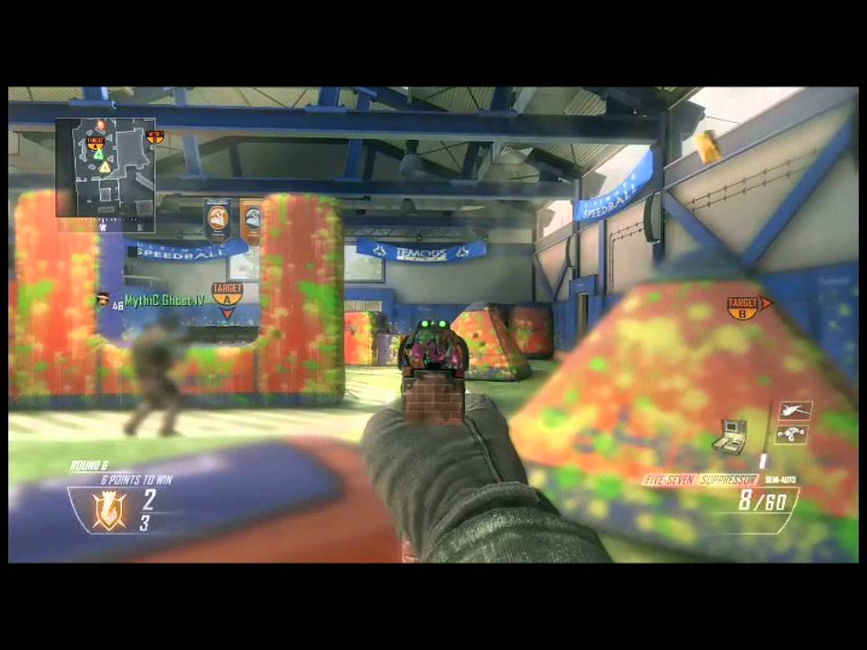 call of duty black ops 2: paintball custom game: game one - YouTube