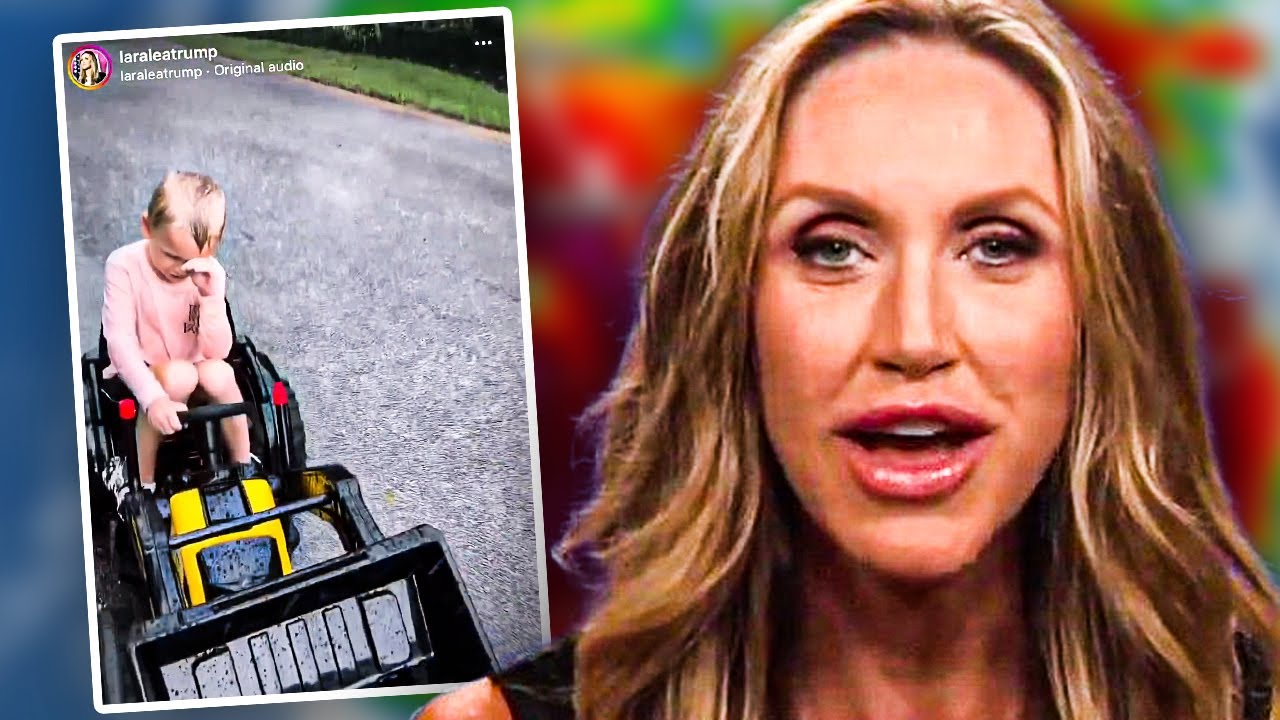 Lara Trump Goes On Walk With Crying Son During Massive Hurricane - YouTube