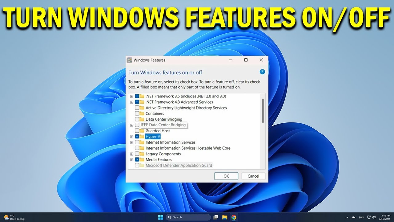 How To Turn Windows Features On or Off Manage Windows Optional Features ...