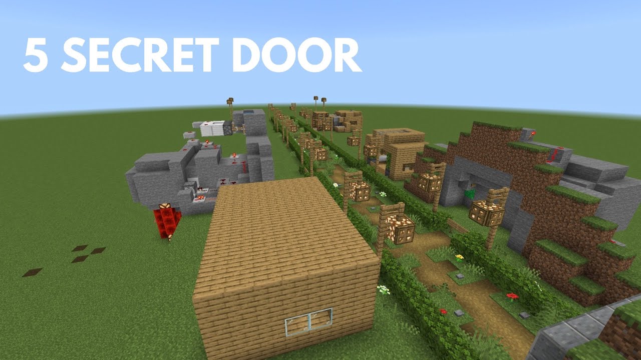 5 Insane Secret Bases & Hidden Doors in Minecraft! - YouTube