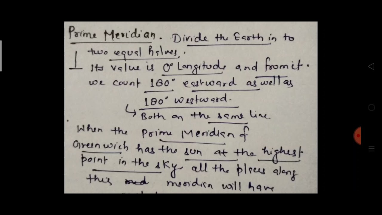 What is prime meridian? Geography Class 6 Chapter 2 Globe: Latitudes ...