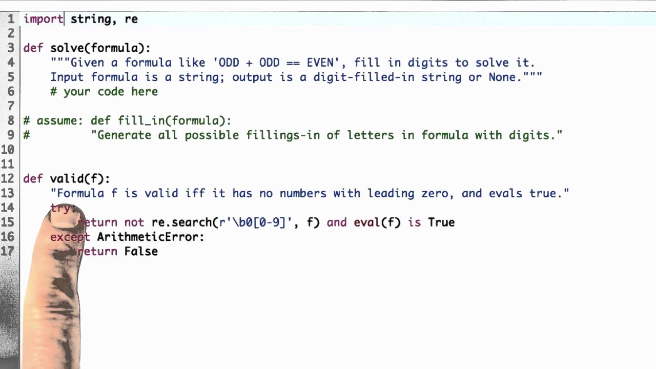 Solving Cryptarithmetic Design Of Computer Programs Youtube