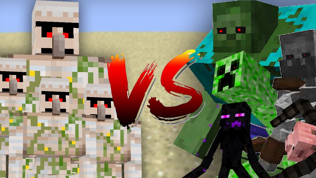 Golems Army vs Mutant Creatures in Minecraft Mob Battle - YouTube