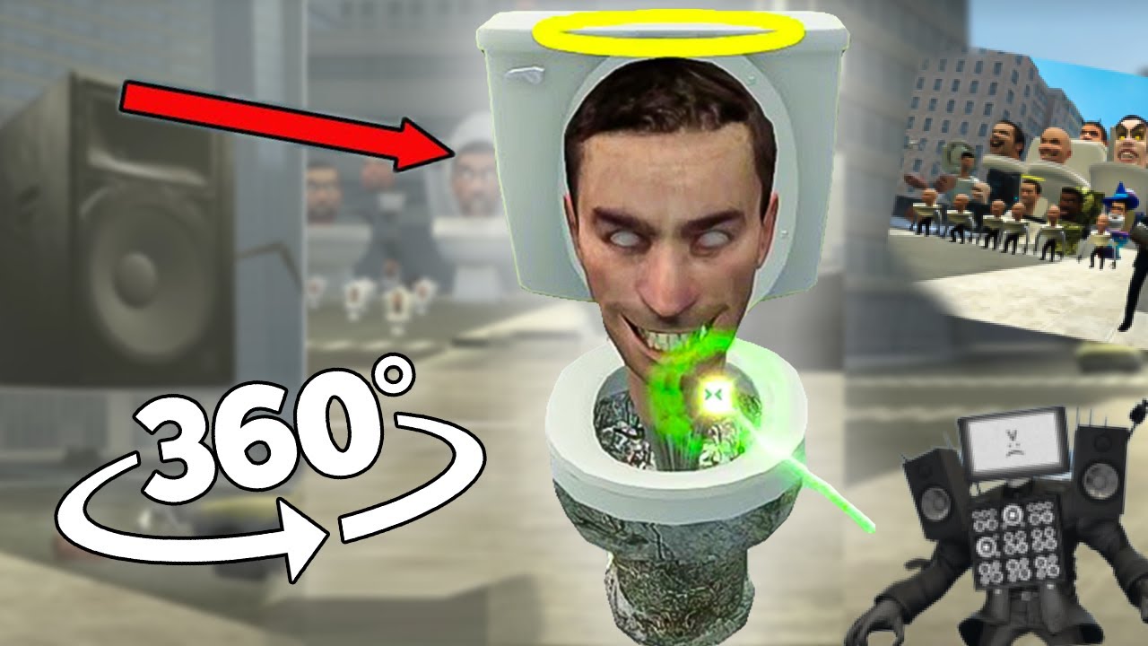 Garry's Mod Skibidi Toilet Finding Challenge 360º VR Video - YouTube