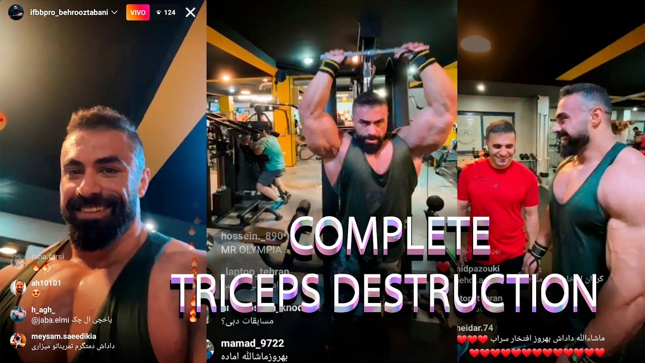 AN IRANIAN BEAST KILLING THE TRICEPS LIVE | BEHROOZ TABANI IFBB PRO ...