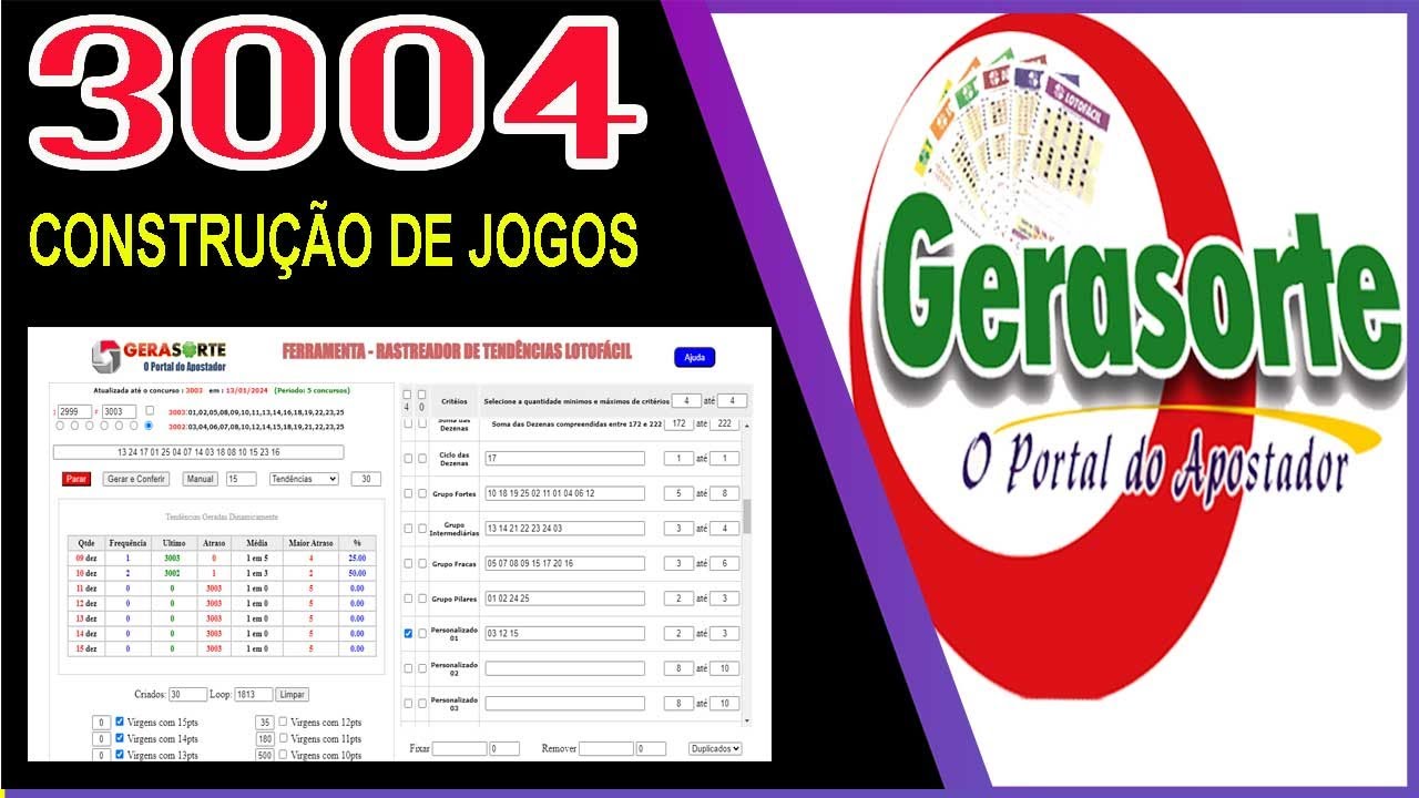 Construindo um jogo forte para a Lotofacil 3004 - YouTube