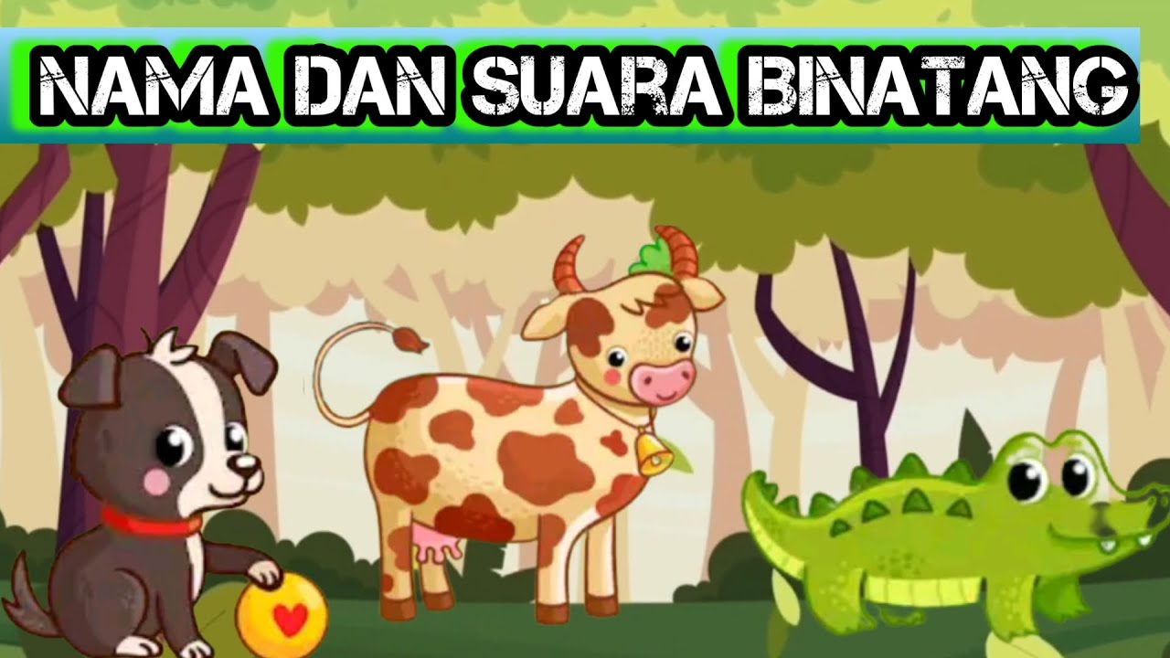 mengenal nama dan suara binatang||Suara binatang||mengenal nama hewan ...