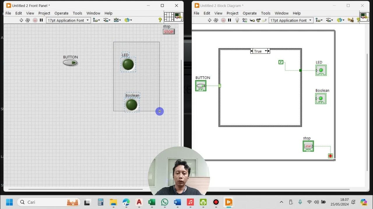 Belajar LabView Case Structure Input Bolean - YouTube