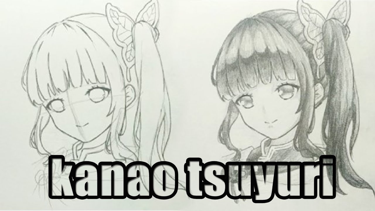 How to draw Kanao Tsuyuri | Demon Slayer | Step by step Tutorial - YouTube