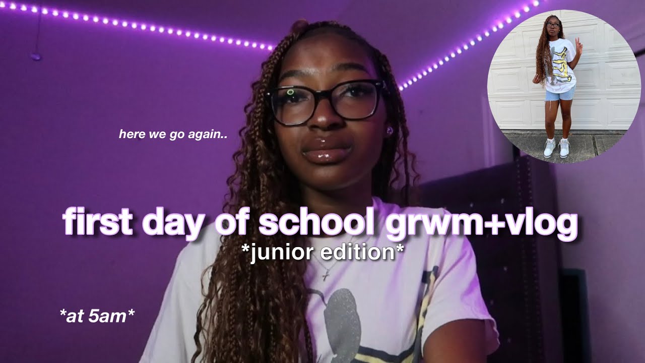 FIRST DAY OF SCHOOL GRWM+VLOG 2023 *junior szn* - YouTube