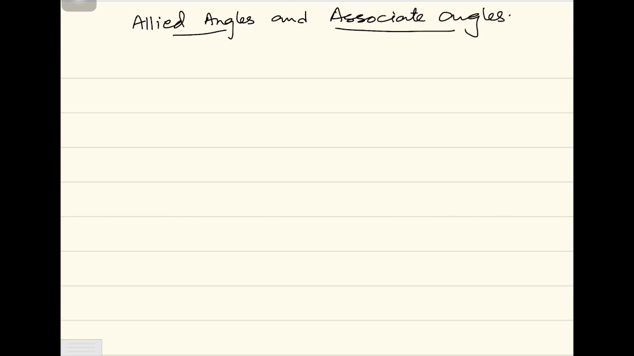 Trigonometry part 8, allied and associate angles - YouTube