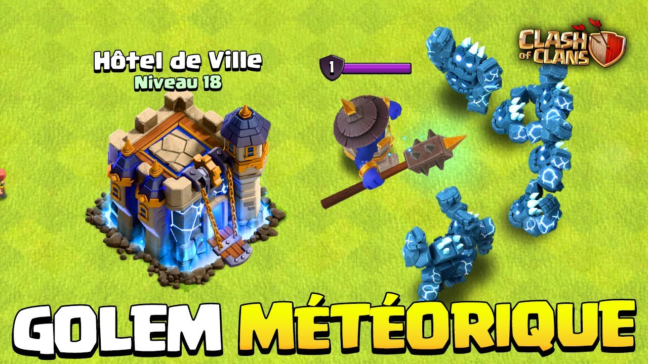 Le Nouveau Golem Météorique est TROP Puissant ! Clash of Clans - YouTube