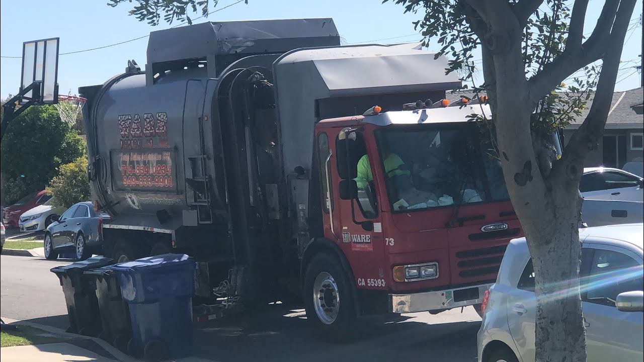 Ware disposal freightliner condor Amrep elliptical truck #73 on green ...