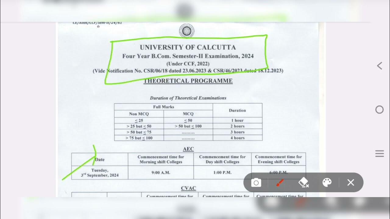 CU 2nd sem CCF Exam Routine OUT🔥| 2nd supply Exam | cu 2nd sem exam date 2024 | Calcutta ...