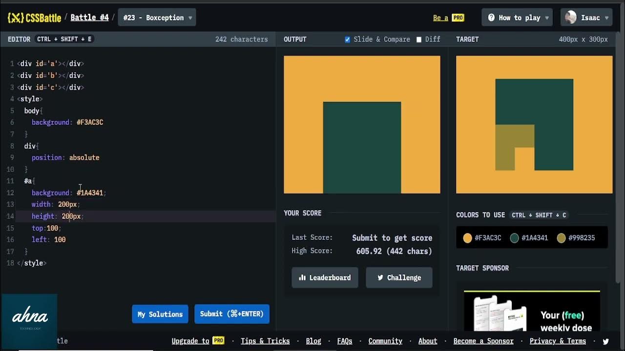 Learn css by practicing | css battle challenge #23 boxception - YouTube