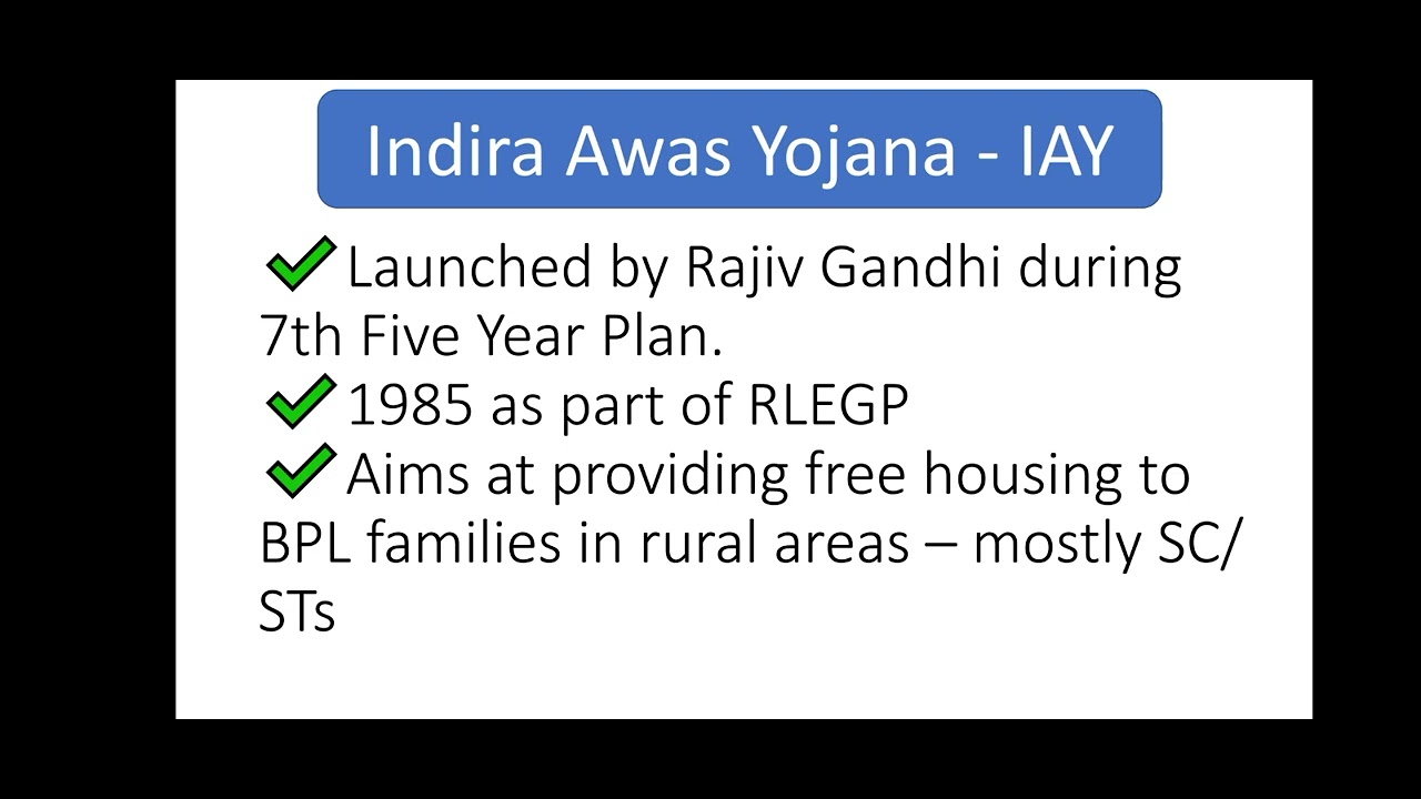 Indira Awas Yojana(IAY)& SJSRY.Poverty Alleviation Programmes in India# ...