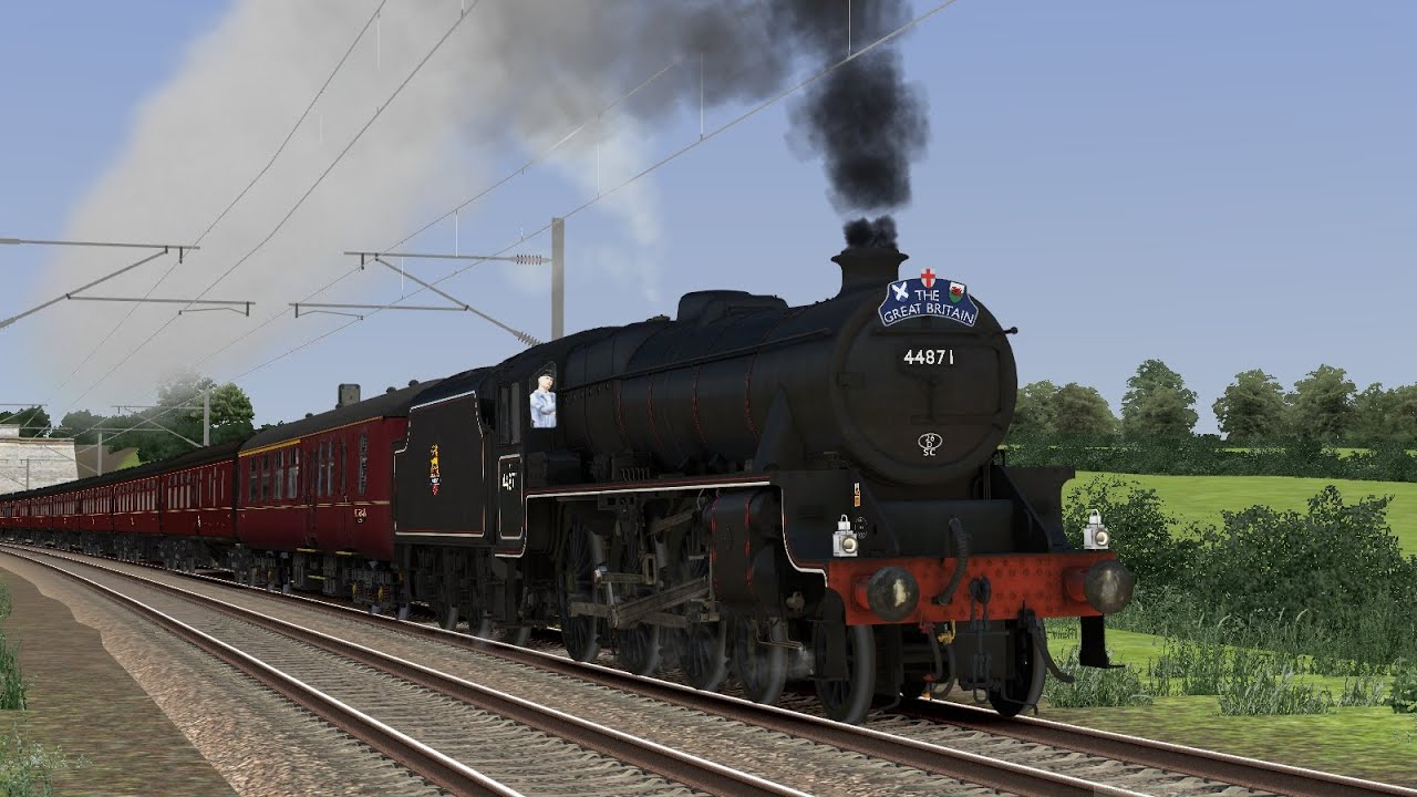 Driving BR (LMS) Stanier Black 5 44871 through Grantham Station - Train ...