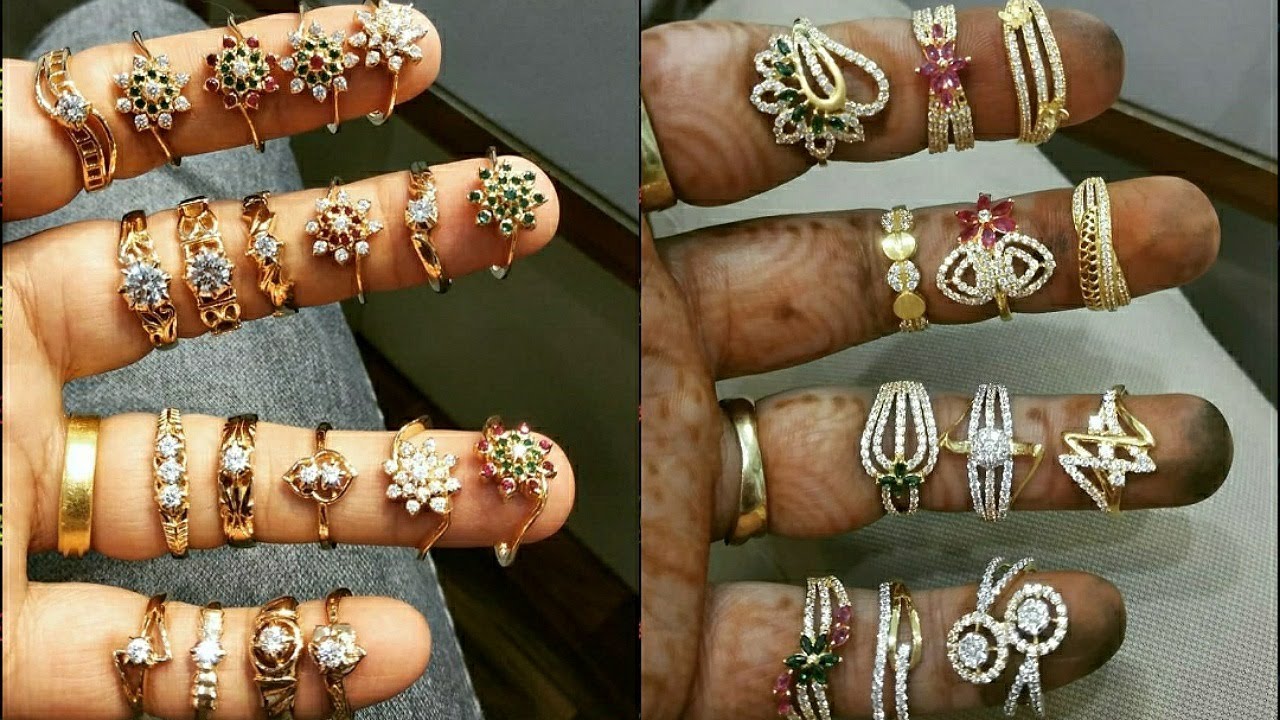 Latest 22 karat women's Gold Finger Ring Design/Stone work /Daily wear ...