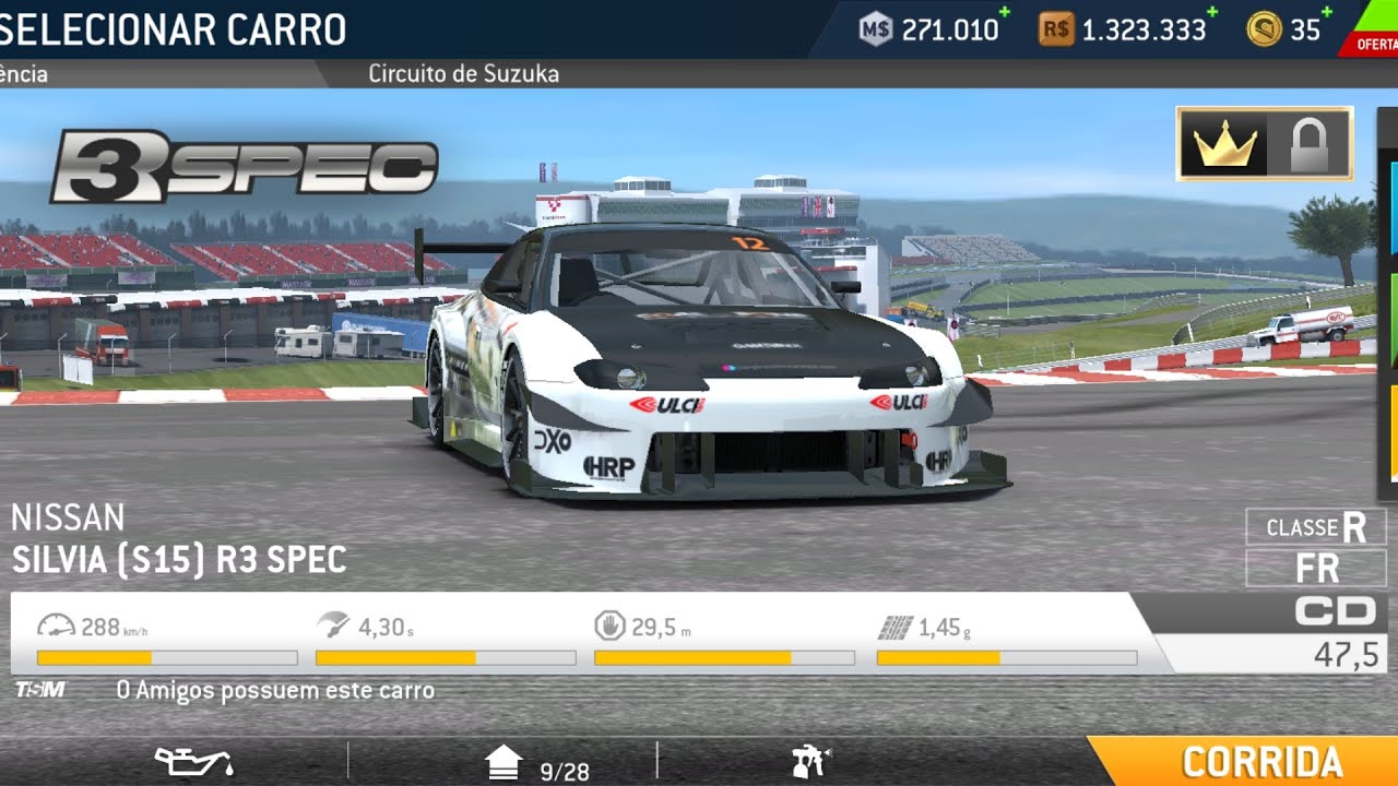 NISSAN SILVIA (S15)R3 SPEC REAL RACING 3 GAMEPLAY 🔥 - YouTube