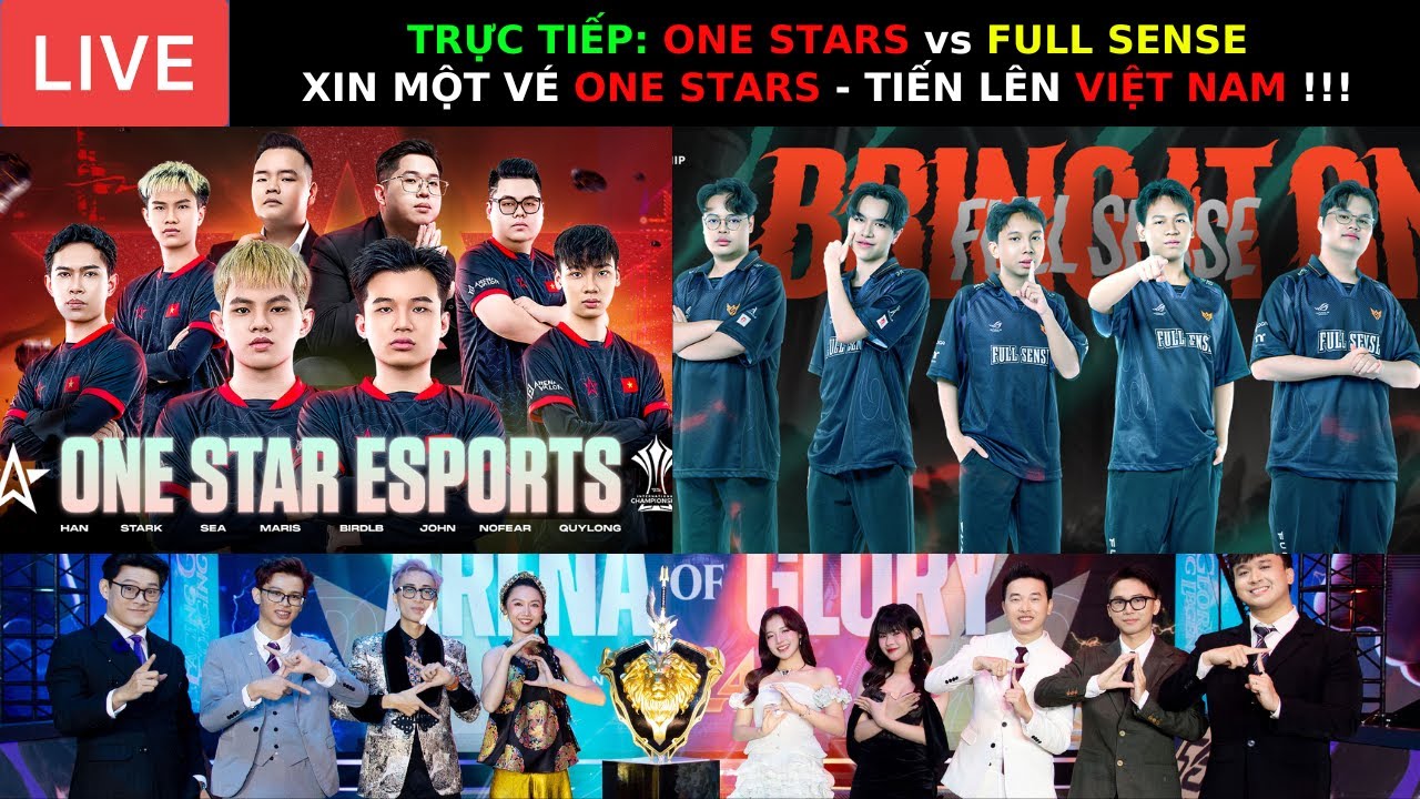 TRỰC TIẾP: ONE STARS vs FULL SENSE - Xin Một Vé ONE STARS Ơiii - Tiến ...