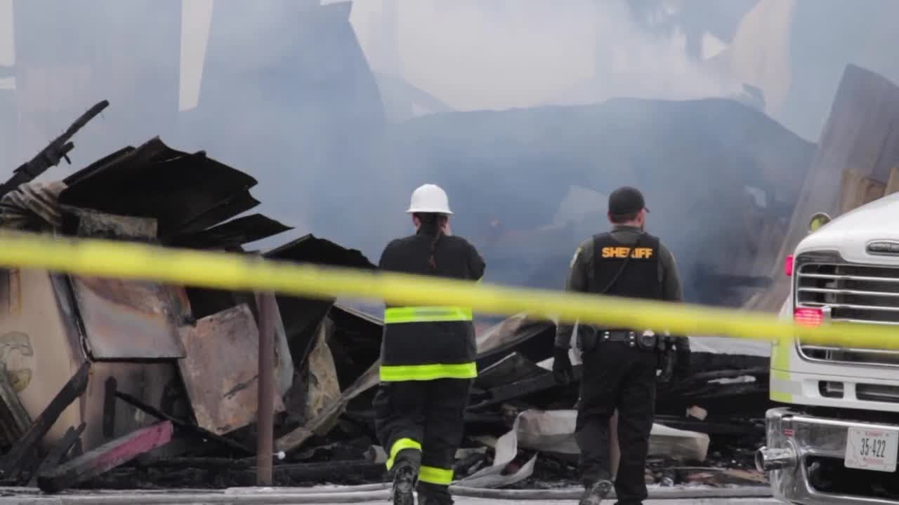 Noxon businesses leveled by devastating fire - YouTube