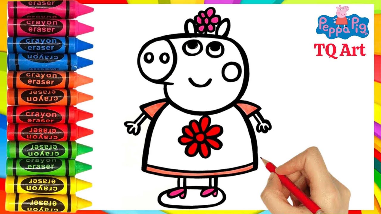 How to draw peppa pig step by step | cute peppa drawing easy - YouTube