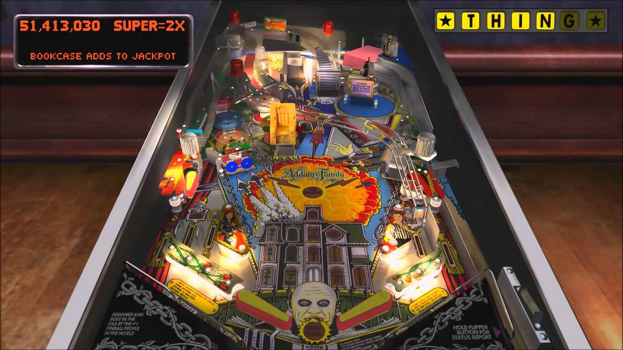 Pinball Arcade Addams Family multiball jackpot - YouTube