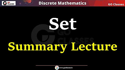 Set Theory - GATE PYQs, Summary, Practice, Revision | Discrete Mathematics - YouTube