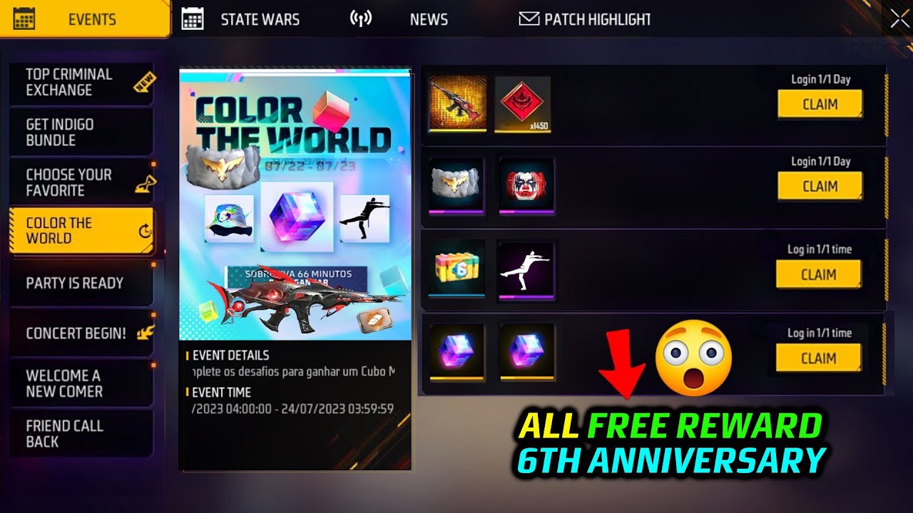 CLAIM ALL REWARDS 6TH ANNIVERSARY🔥-l - YouTube