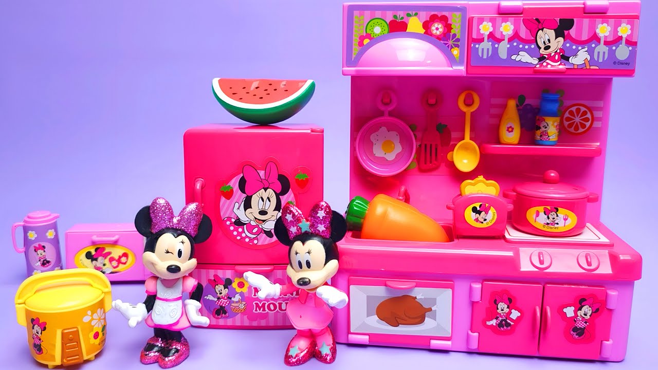 Disney Minnie Mouse Mini Kitchen Set Satisfying with Unboxing ...