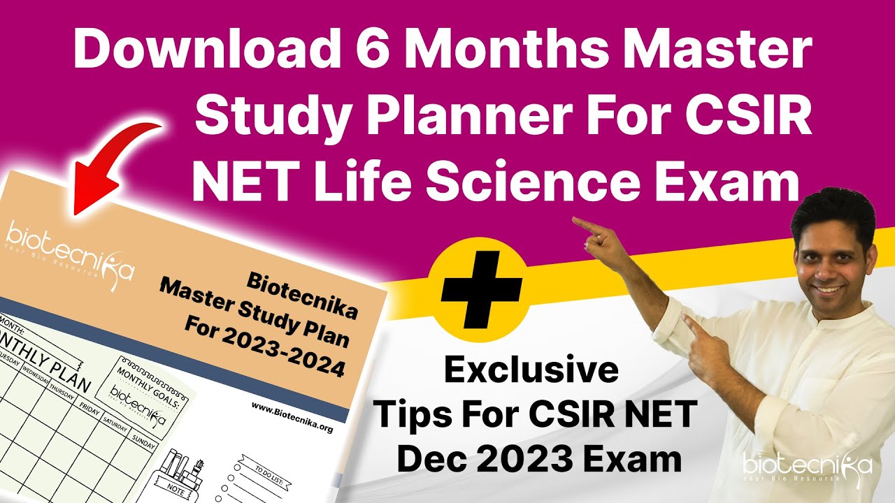 FREE Download 6 Months Master Study Planner For CSIR NET Life Science ...